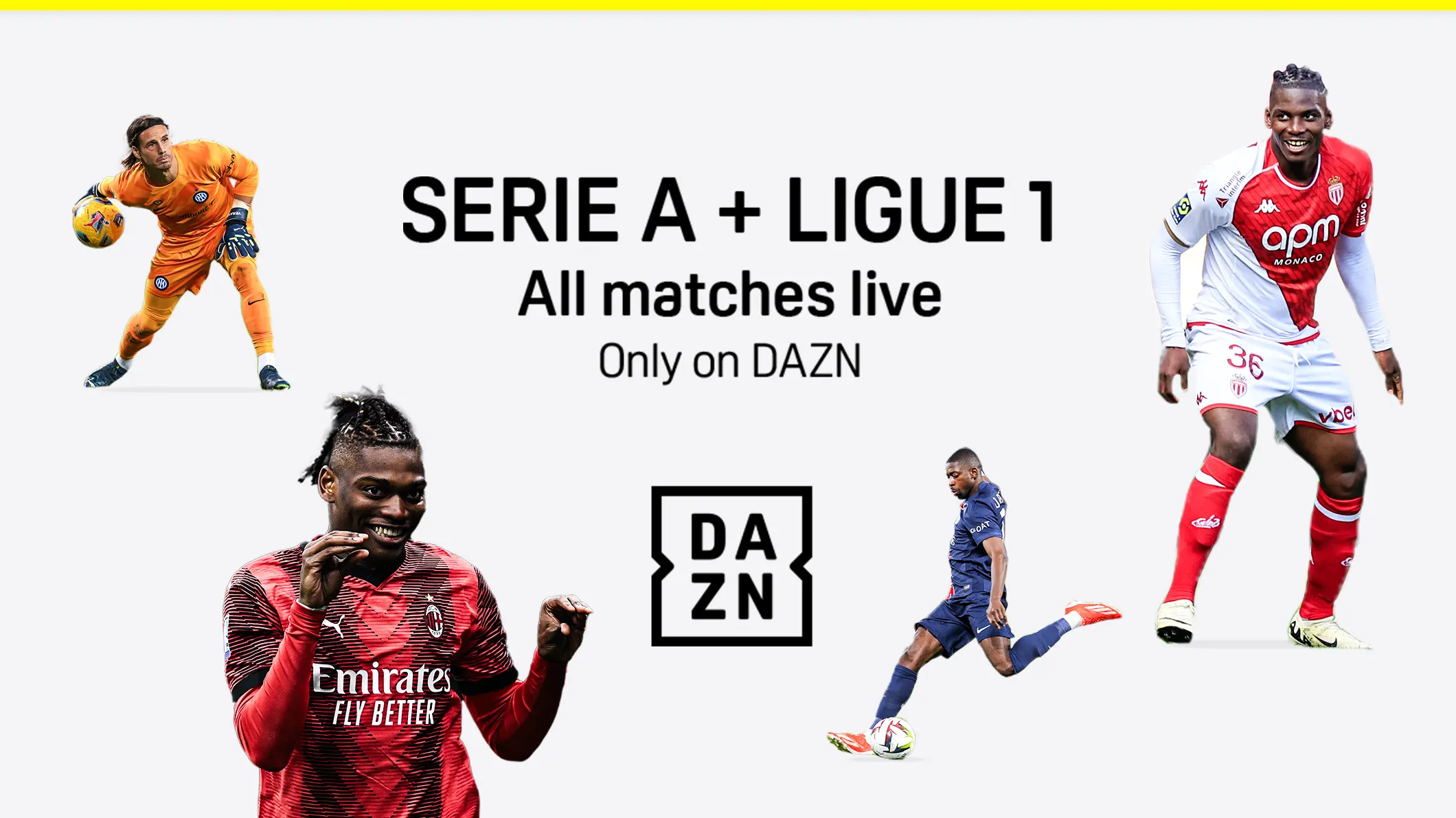 Watch all Serie A and Ligue 1 matches on Sunrise TV via the DAZN app